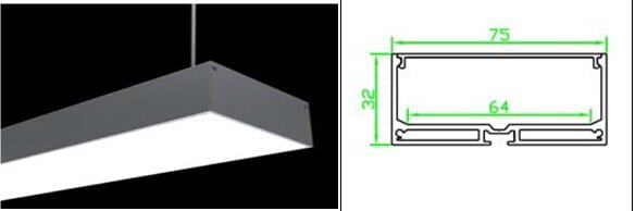 LED Pendant Linear Light Profile Aluminum 1M 76W